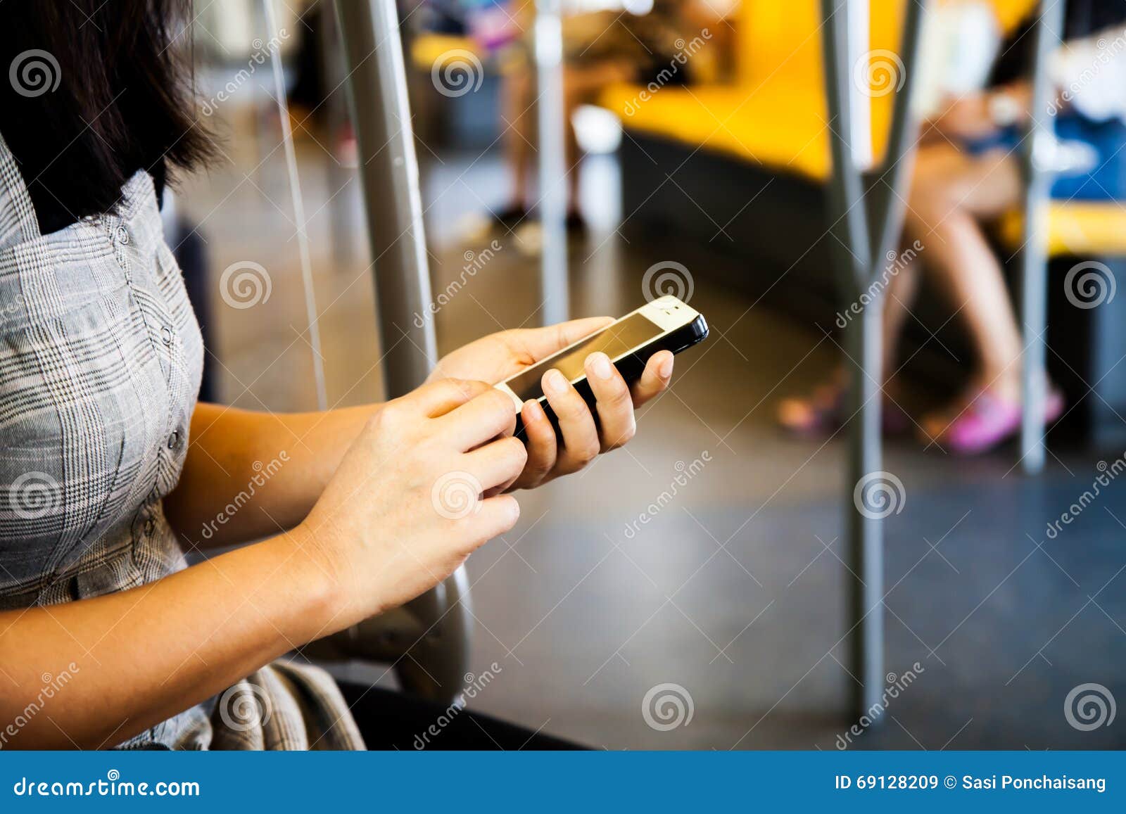 Woman Using Smartphone, Cellphone Stock Image - Image of communication ...