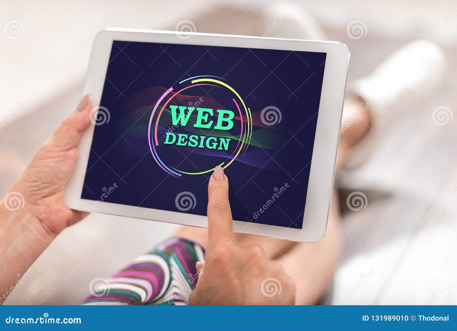 Web Design Concept on a Tablet Stock Photo - Image of business, design ...