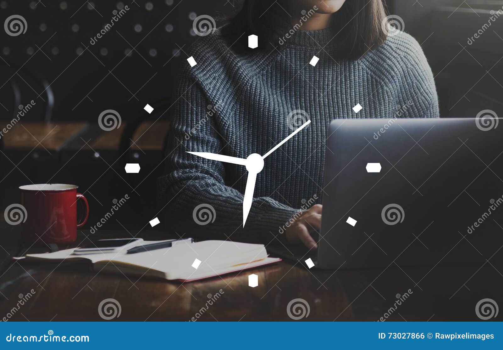 Woman Using Technology Graphic Interface Concept Stock Photo - Image of ...