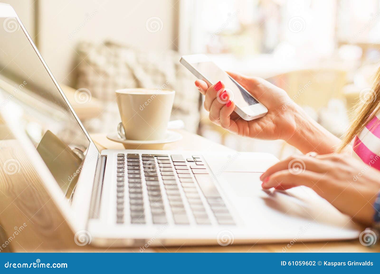 Woman using technology stock photo. Image of modern, media - 61059602