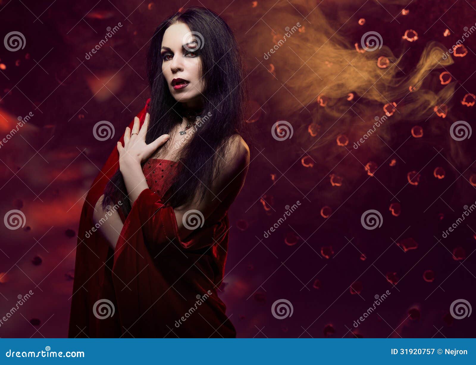 Woman vampire stock image. Image of brunette, creature - 31920757