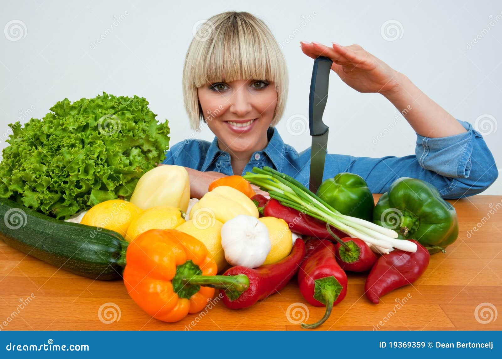 Woman with vegetables stock image. Image of cheerful - 19369359