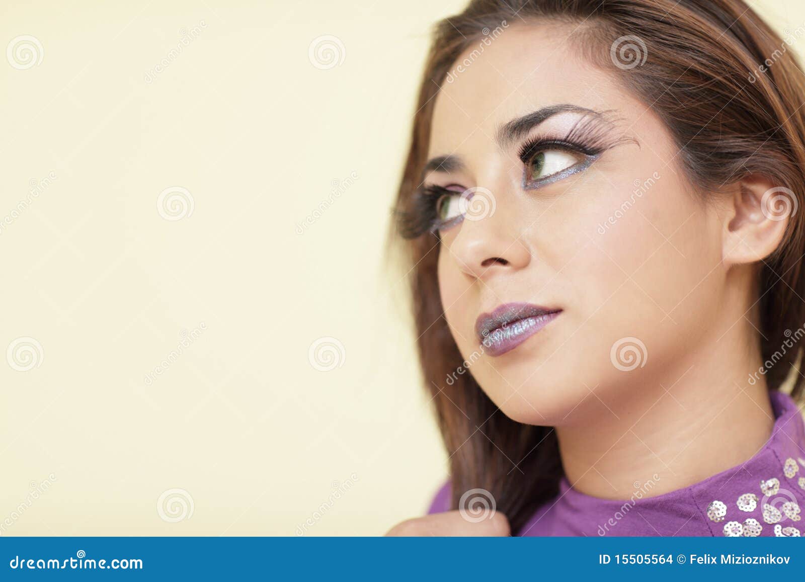 Woman with Very Long Eyelashes Stock Photo - Image of beauty, shadow ...