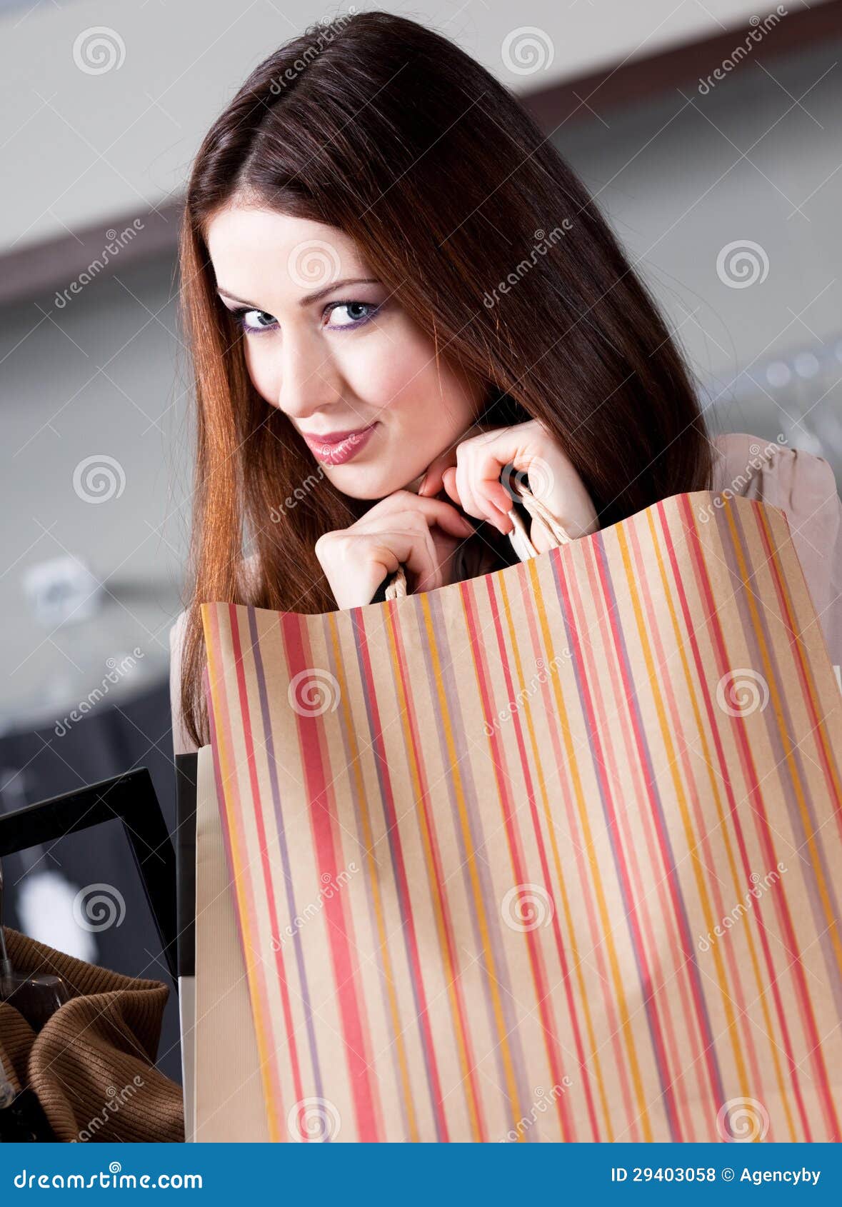 Woman is Very Pleased with Bargains Stock Photo - Image of bargain ...