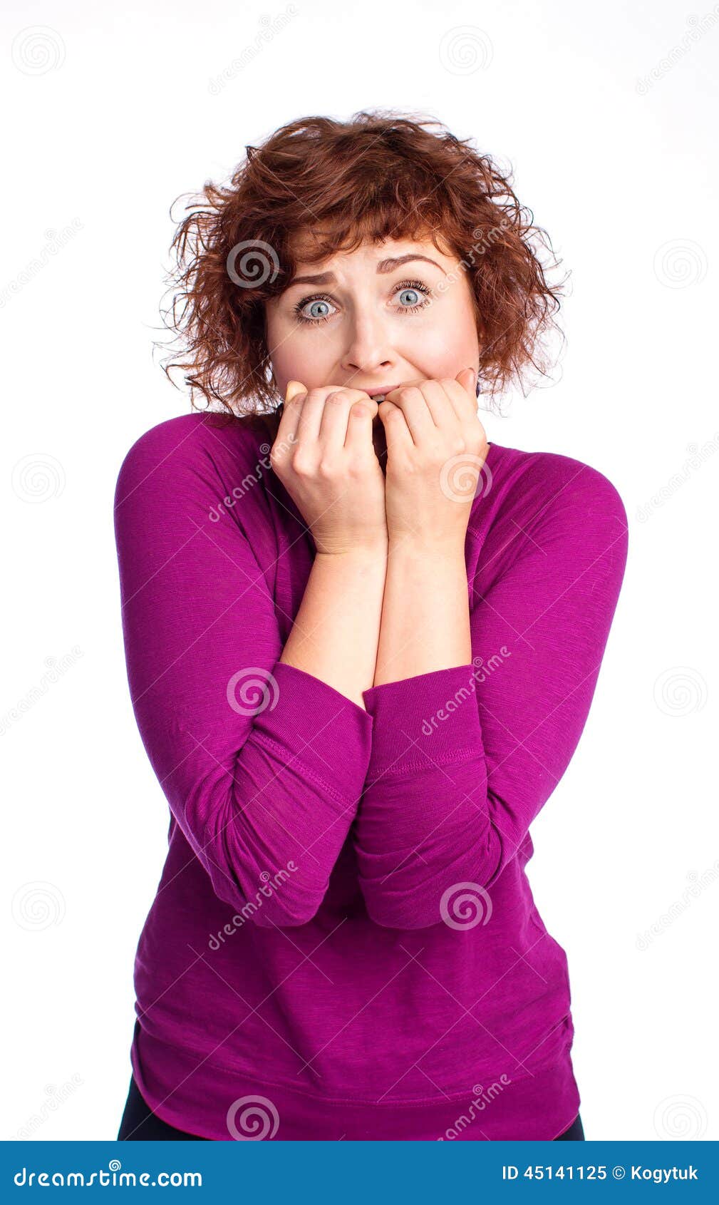 Woman very scared stock image. Image of emotions, expression - 45141125