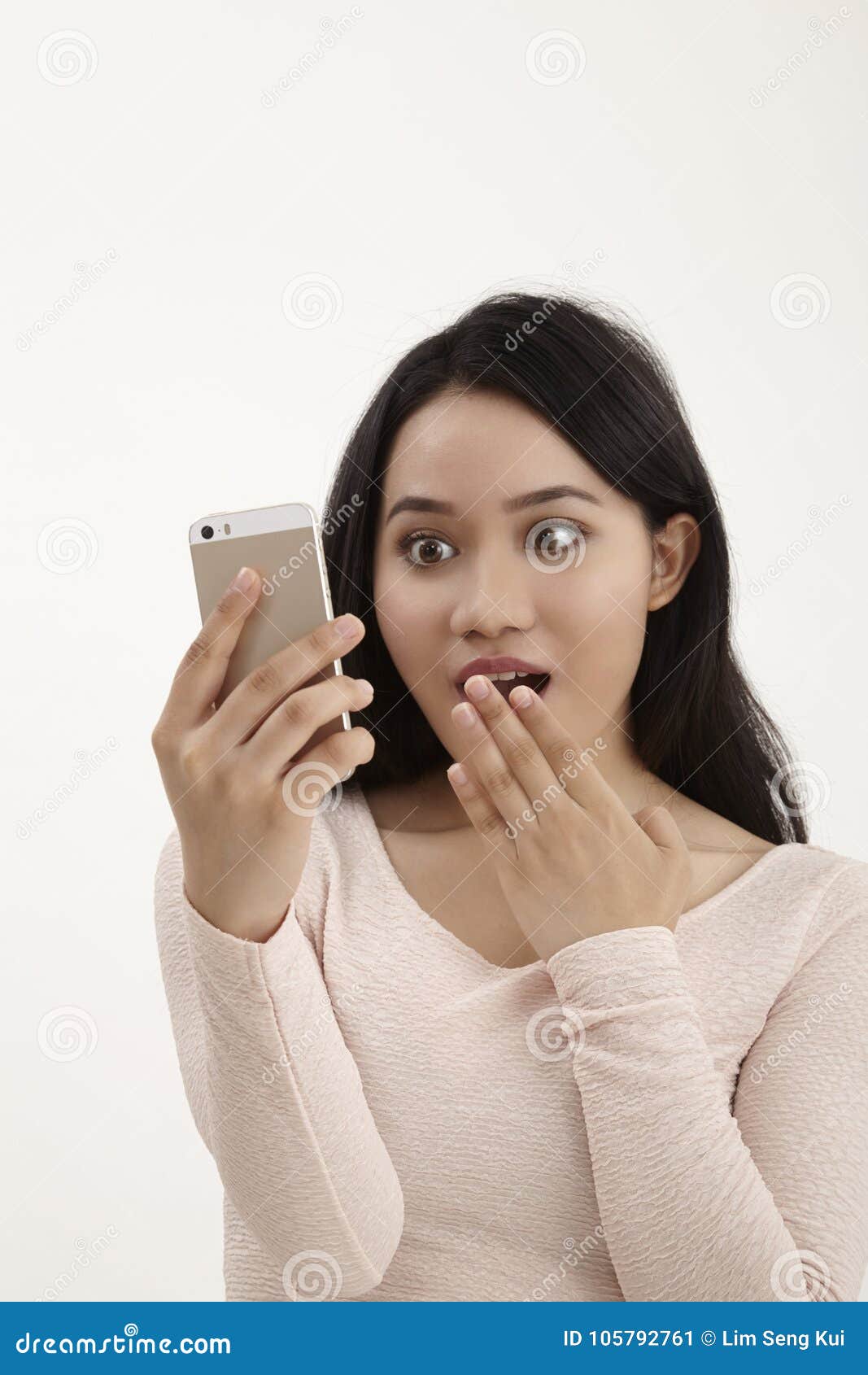 Woman video call stock image. Image of look, young, pretty - 105792761