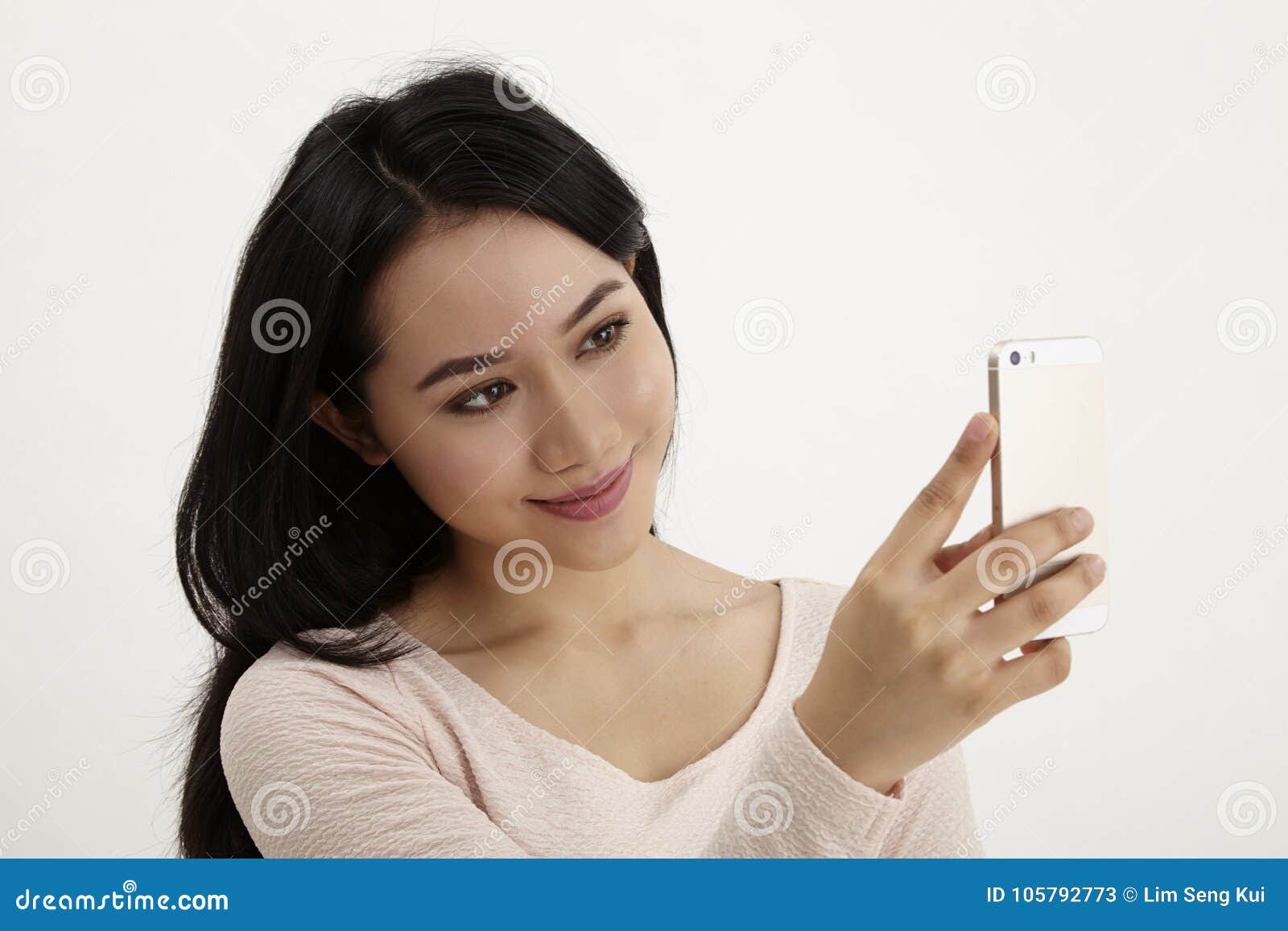 Woman video call stock image. Image of isolated, person - 105792773
