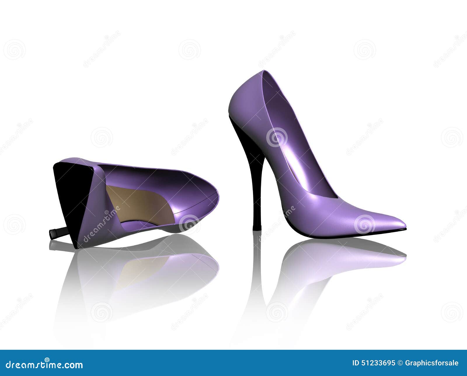 Woman Violet shoes stock illustration. Illustration of heels - 51233695