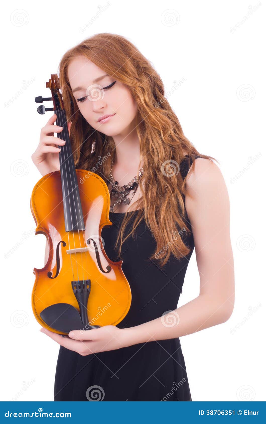 Woman with violin stock image. Image of classical, entertainment - 38706351