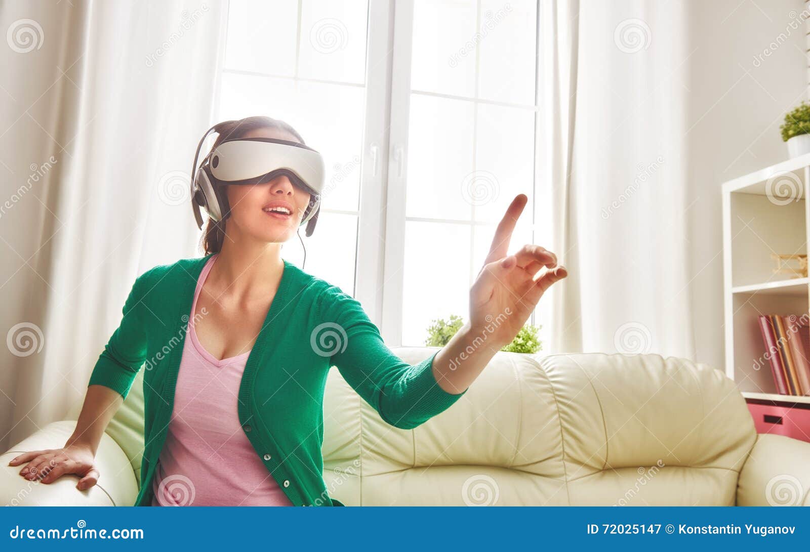 Woman in Virtual Reality Glasses Stock Image - Image of oculus ...