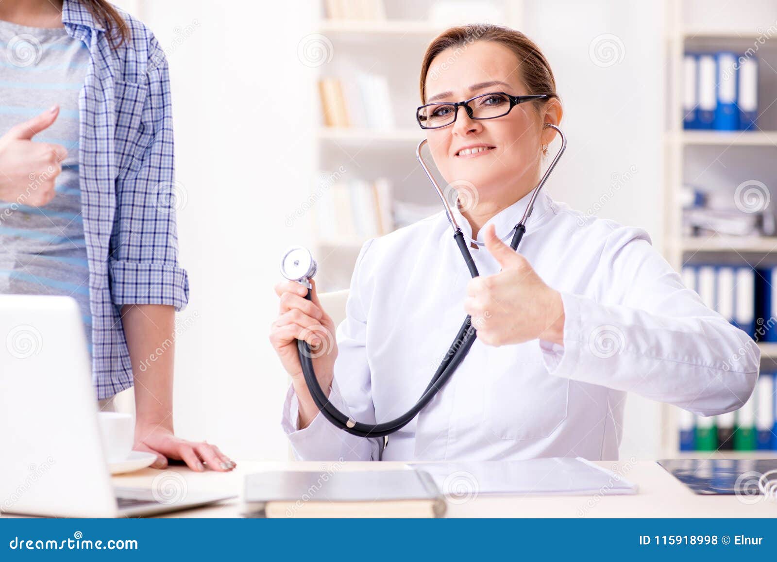 The Woman Visiting Doctor for Regular Check-up Stock Photo - Image of ...