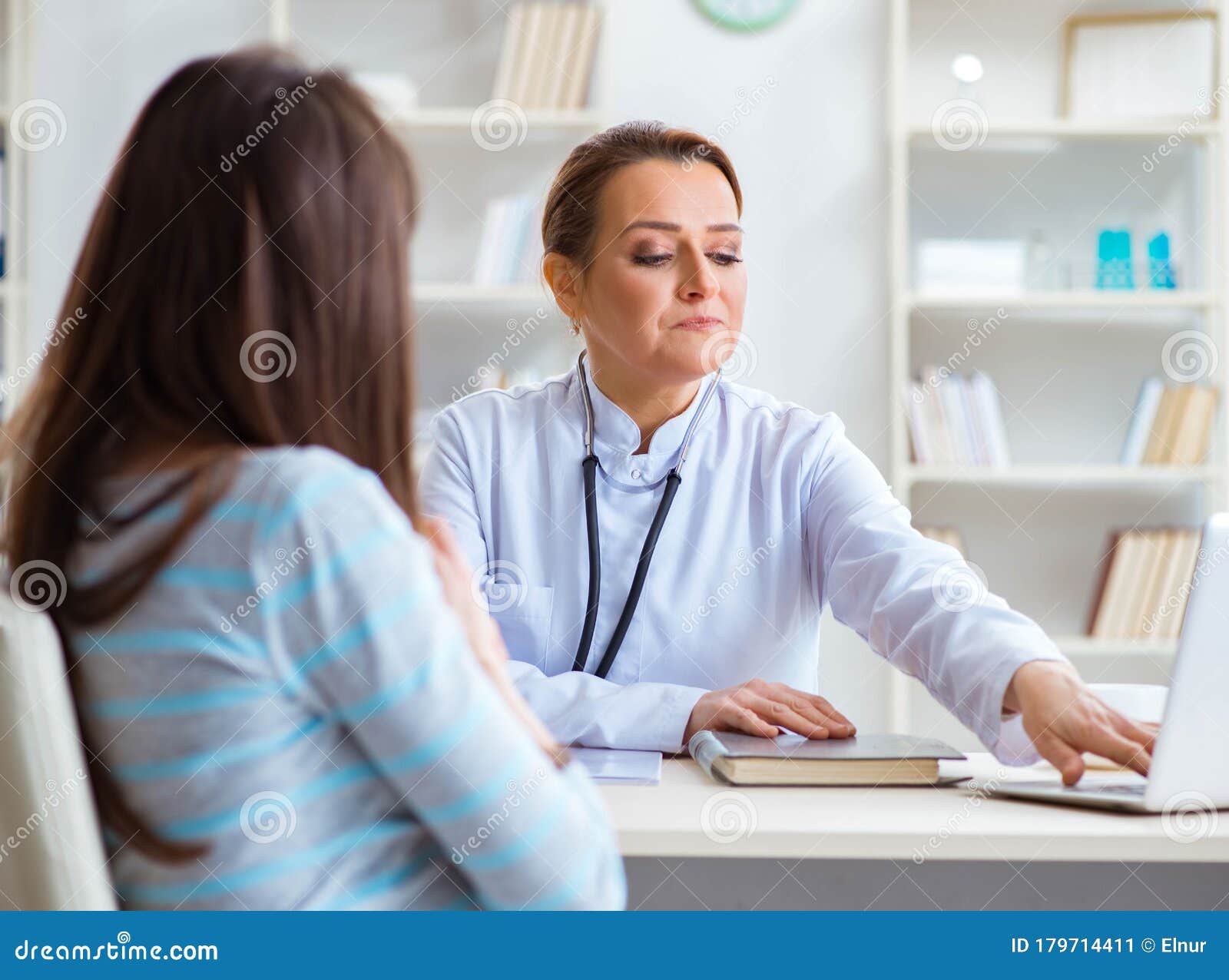 Woman Visiting Female Doctor for Regular Check-up Stock Image - Image ...