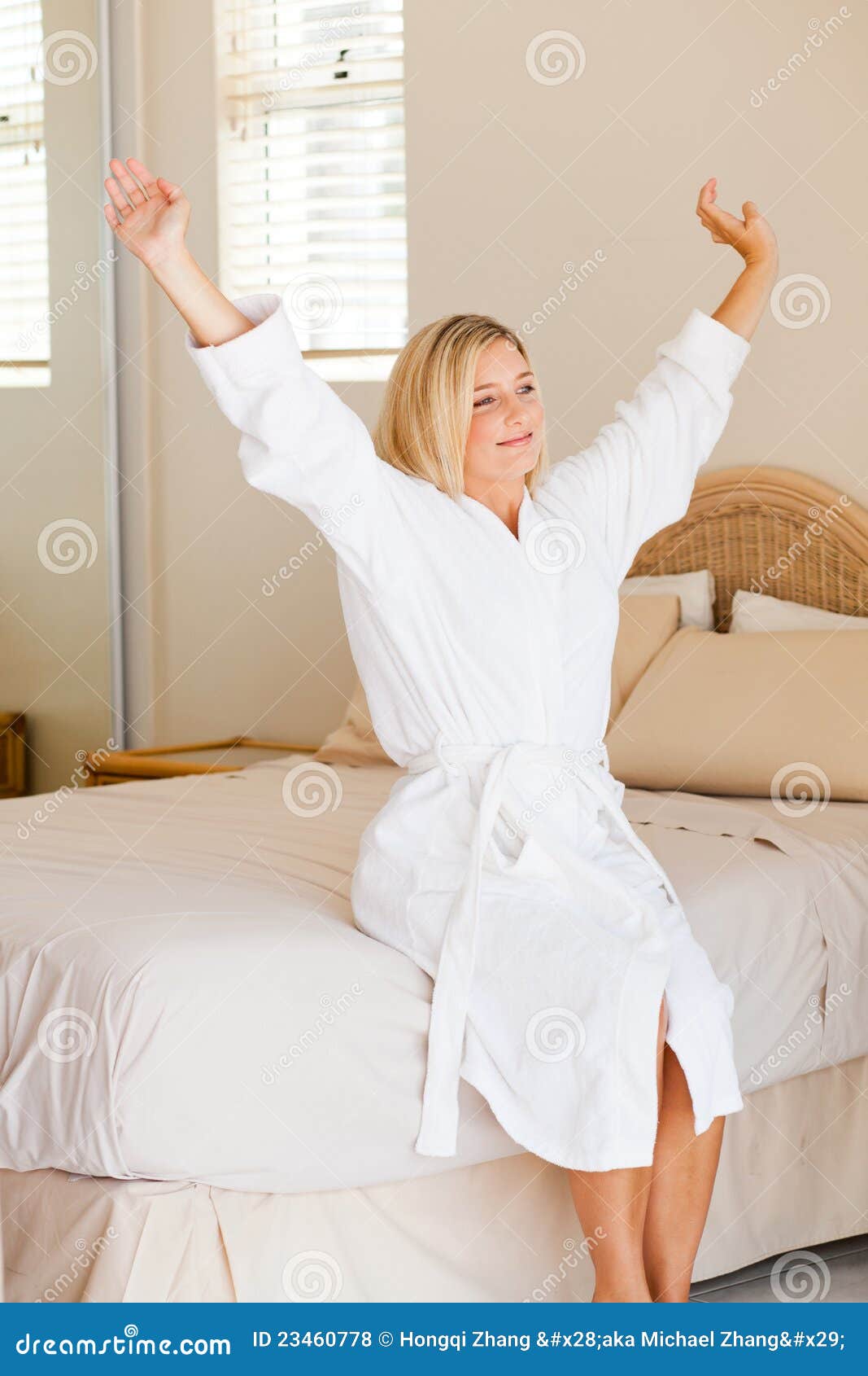 Woman wake up stock photo. Image of house, adult, attractive - 23460778