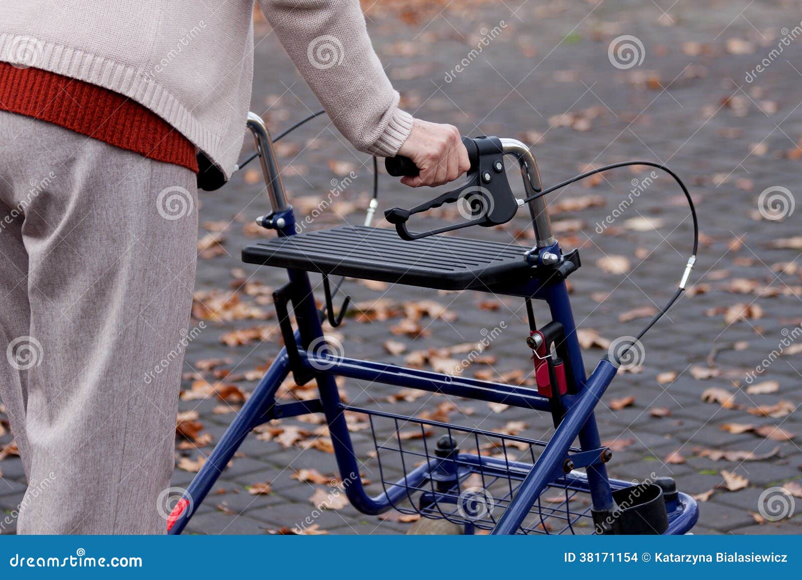 Woman with walker stock photo. Image of mature, solitude - 38171154