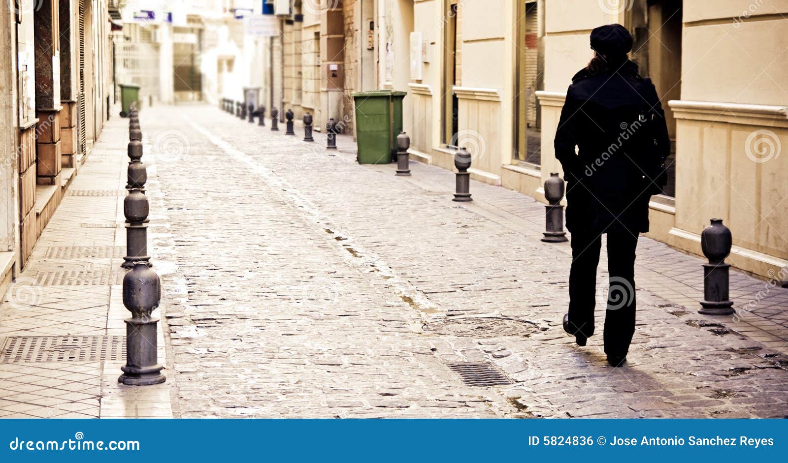 Woman Walking Alone Royalty Free Stock Image - Image: 5824836