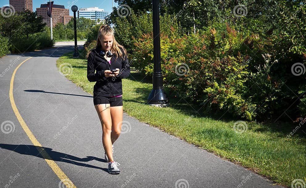 Woman walking for exercise stock image. Image of exercise - 34930431