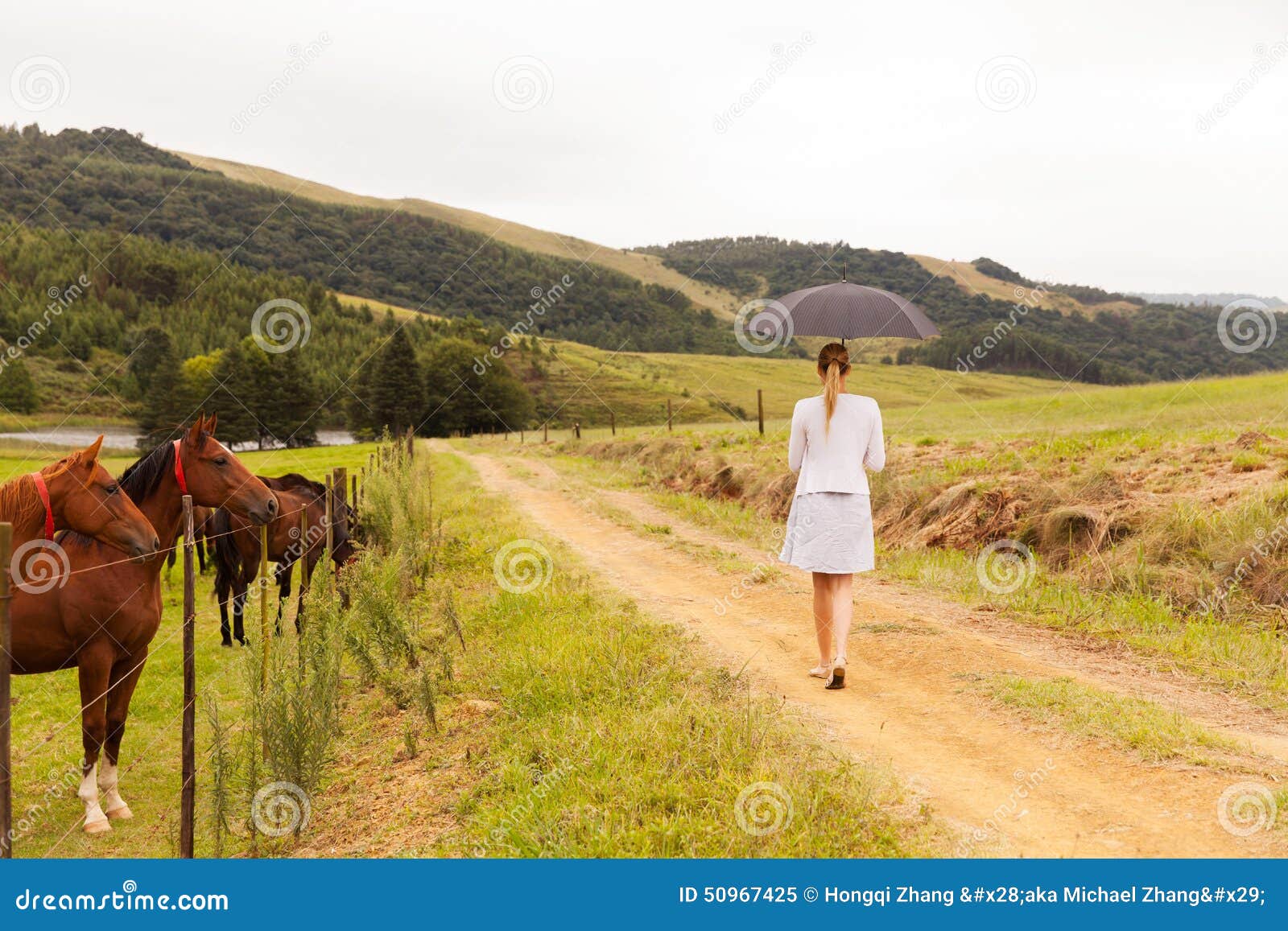 Woman walking farm stock image. Image of gorgeous, outside - 50967425
