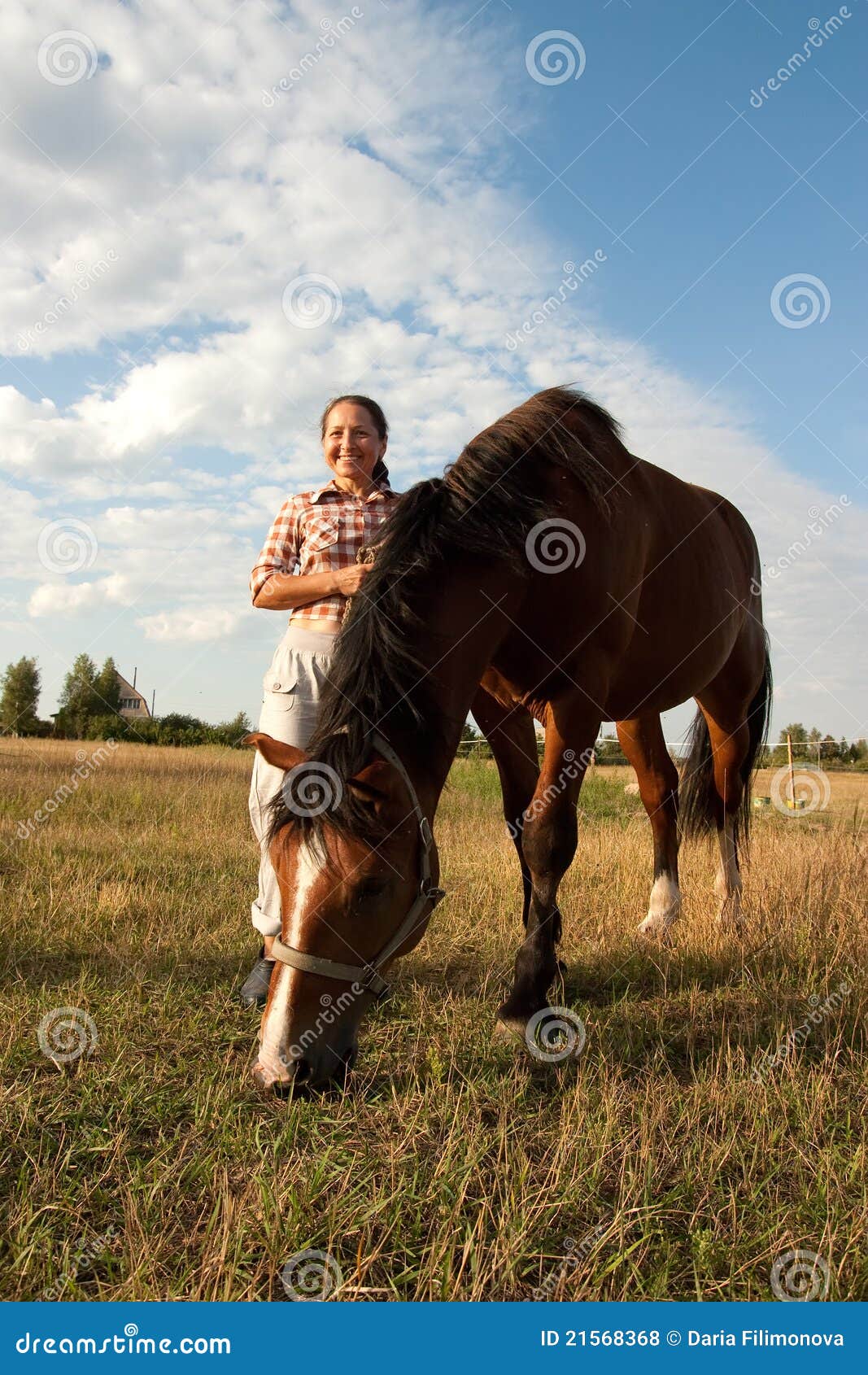 Woman Walking with Her Horse Stock Photo - Image of horses, leisure ...