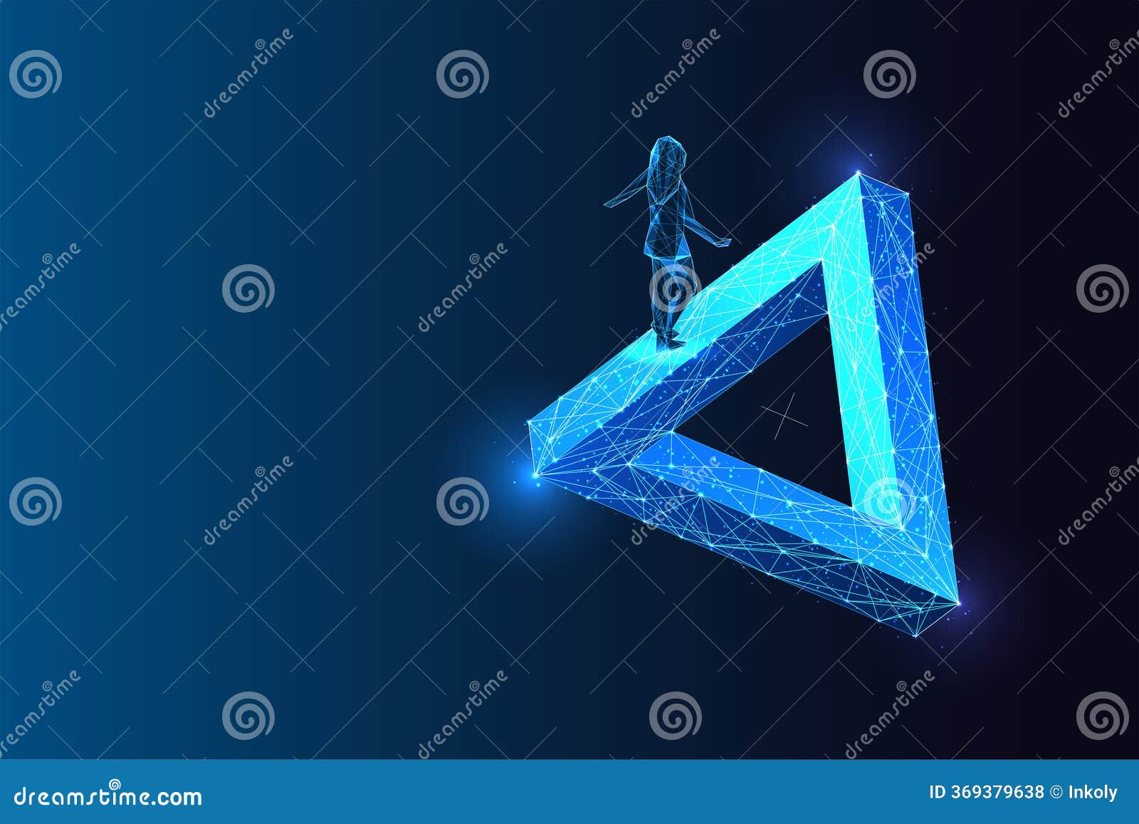 Impossible Triangle. Optical Illusion Triangular Shape. 3d Abstract ...