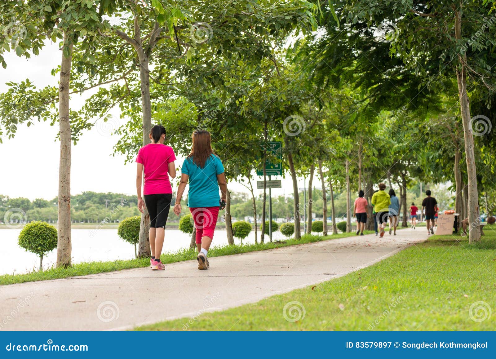 Woman Walking in the Park, Exercise for Healthy Editorial Photography ...