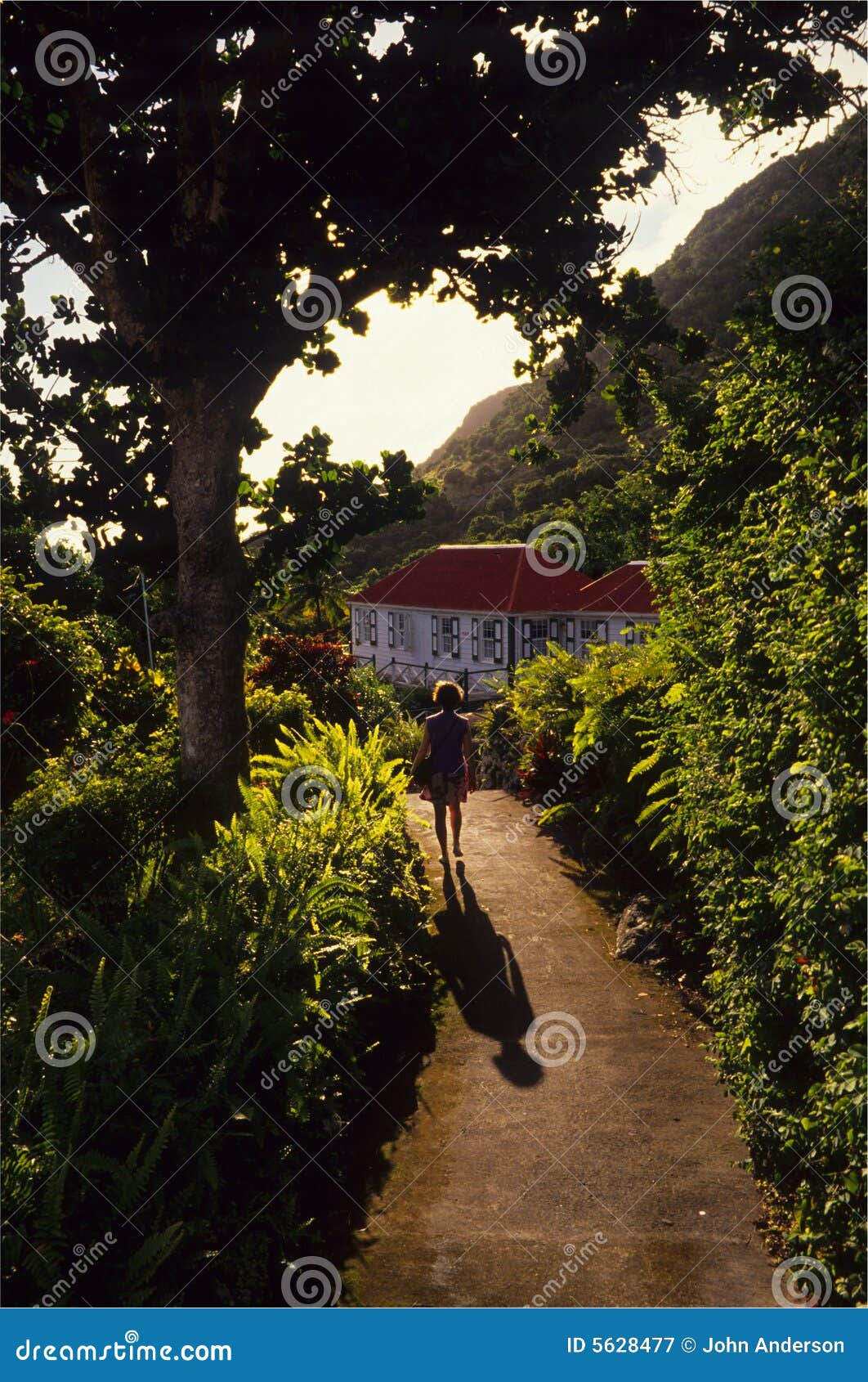 Woman walking on path stock image. Image of time, destination - 5628477