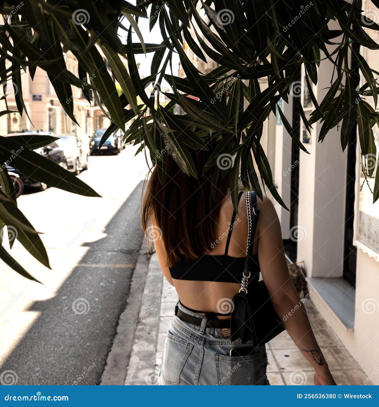 Woman Walking on the Side Walk Stock Photo - Image of face, walking ...