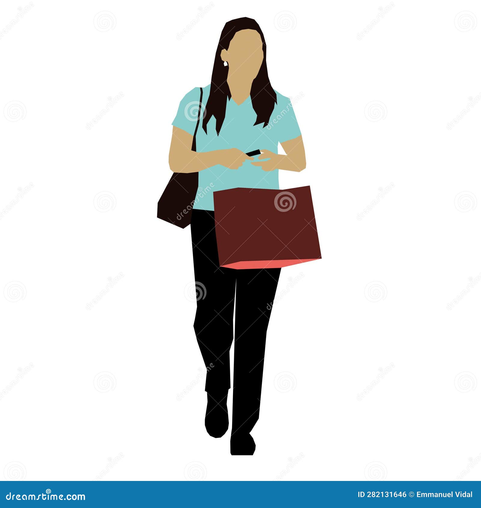 Woman Walking 36 Vector Illustration Stock Photo - Illustration of ...