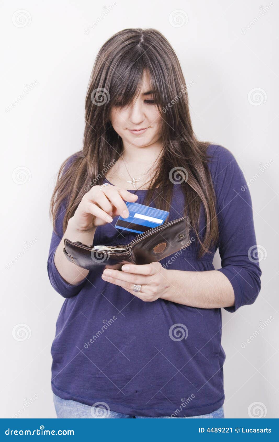 Woman with wallet stock image. Image of change, unemployed - 4489221