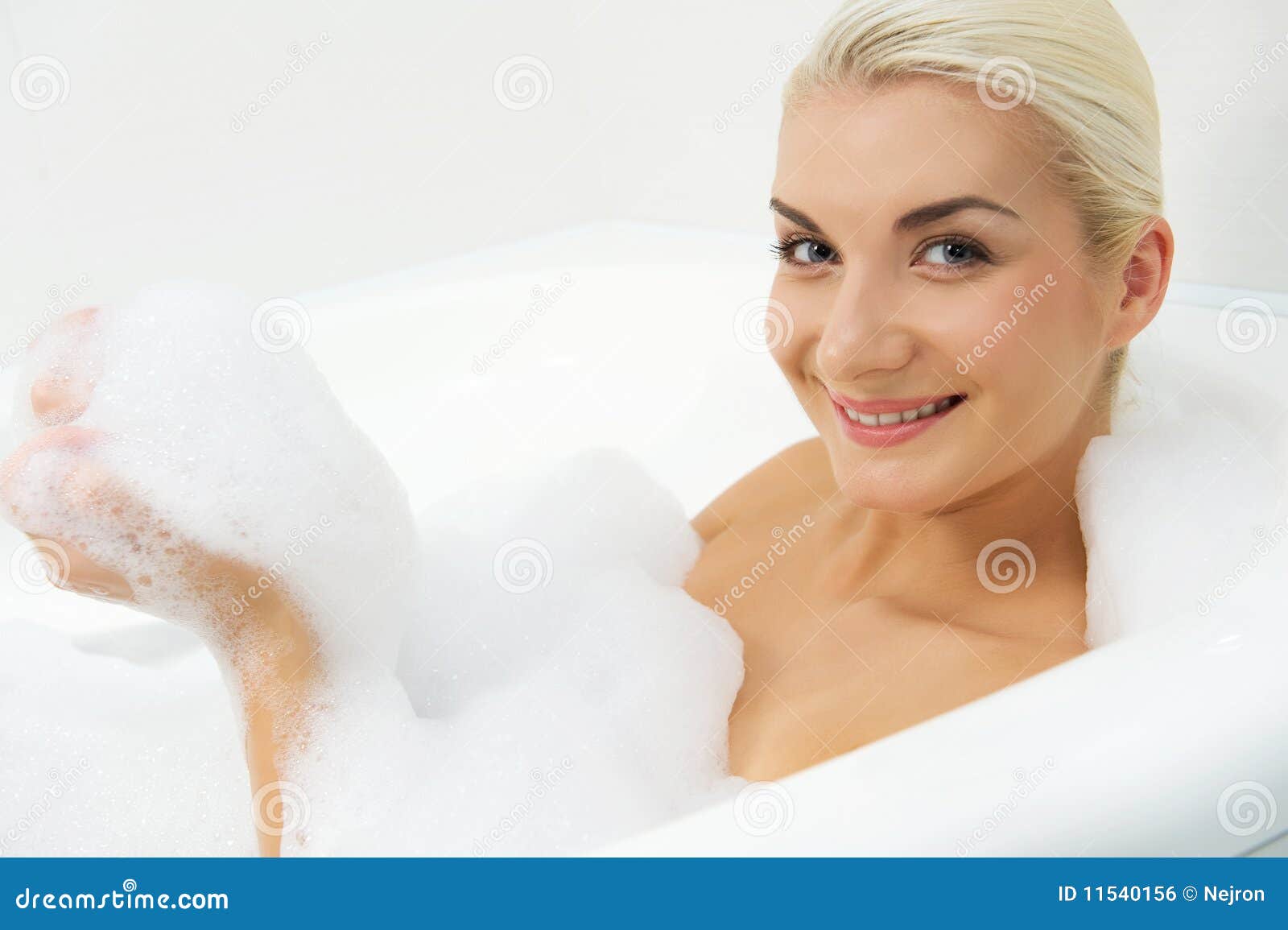 Woman washing in bathroom stock photo. Image of human - 11540156