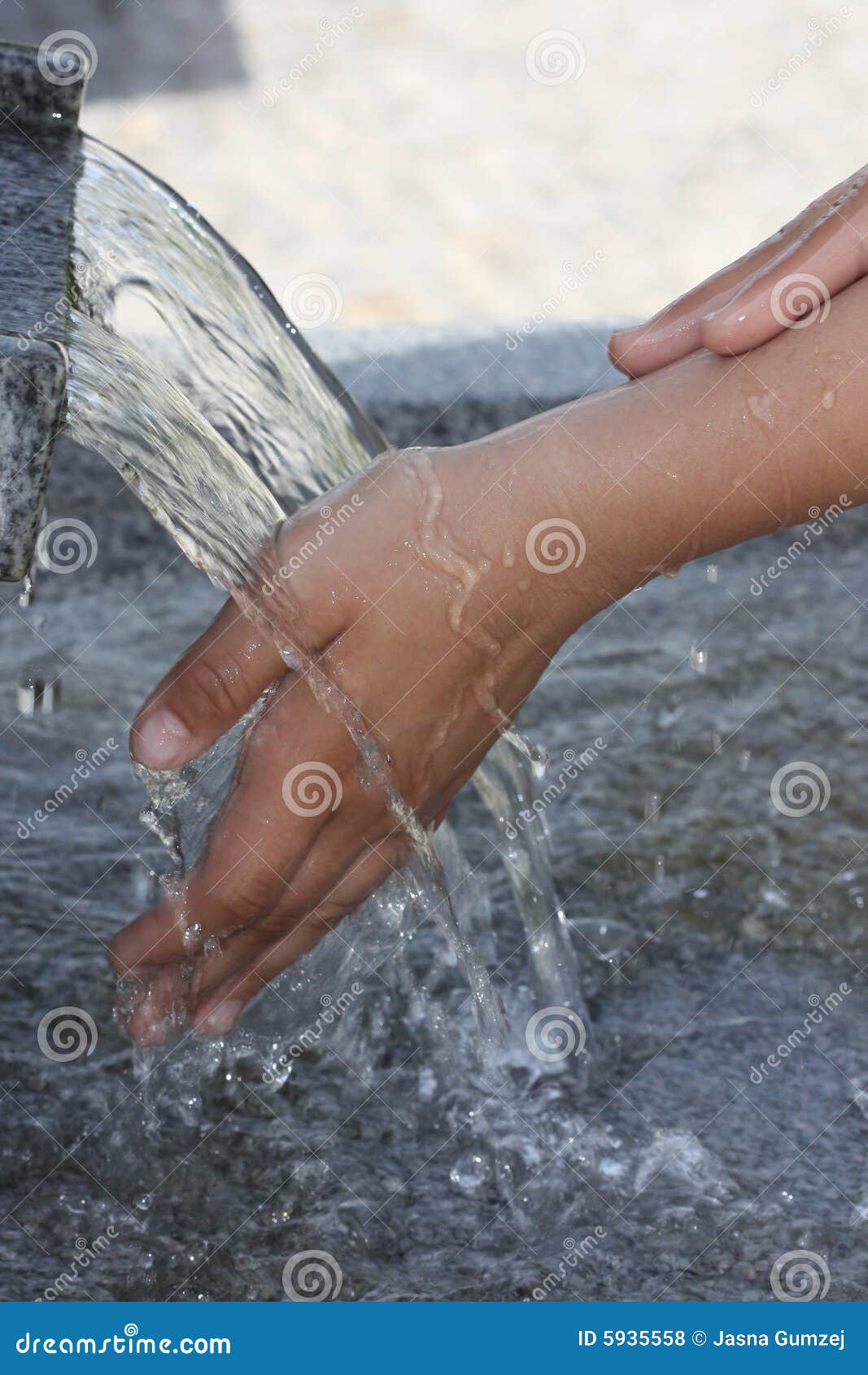 Woman Washing Hands Under Open Tap Stock Photo - Image of cold, close ...