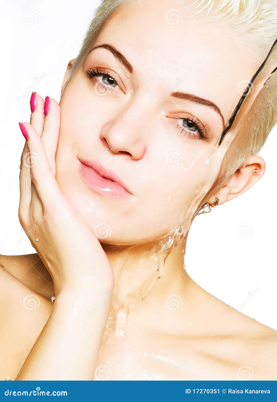 Woman washing her face stock image. Image of model, beautiful - 17270351