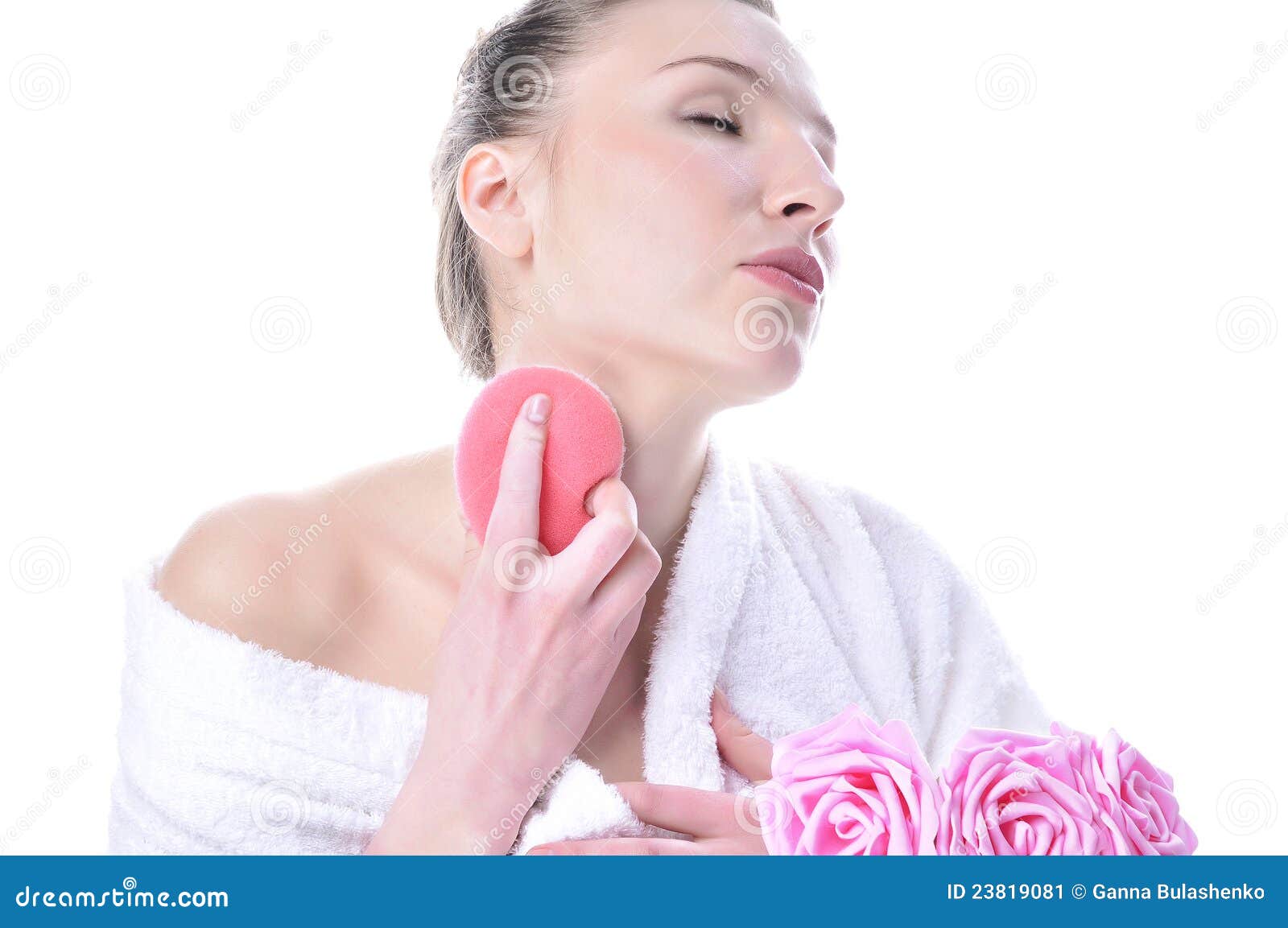 Woman washing your neck stock image. Image of hands, gentle - 23819081