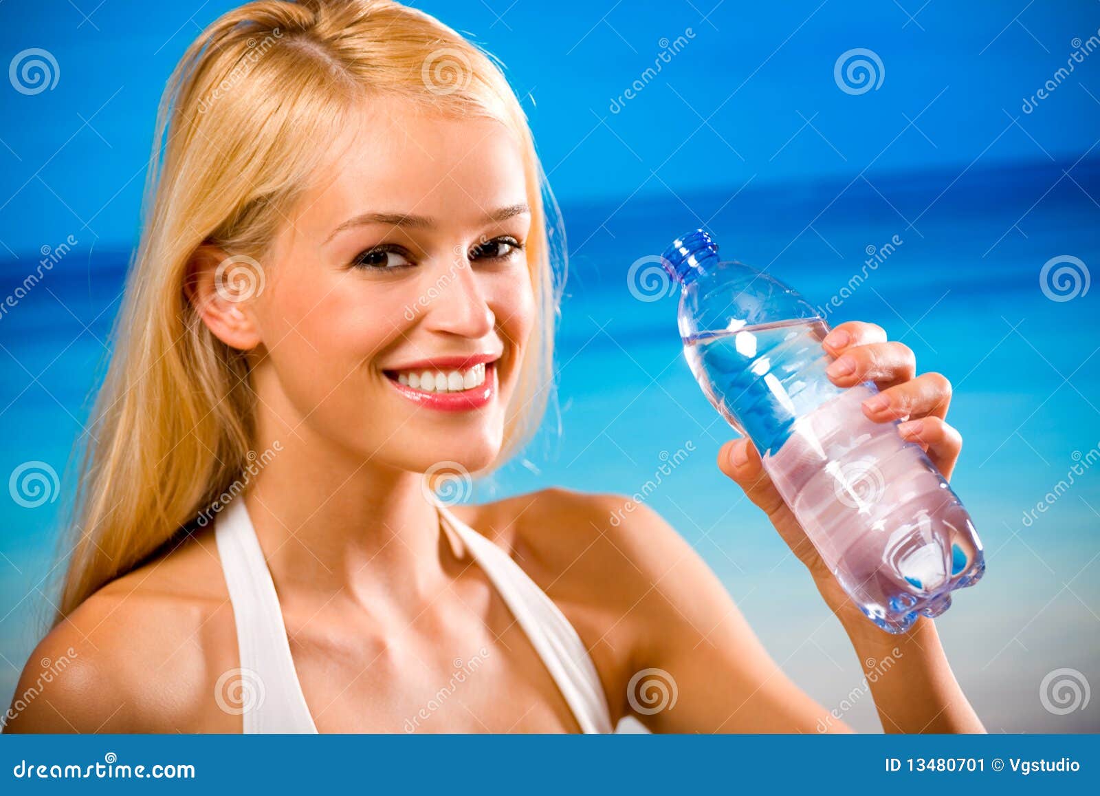 Woman with water stock image. Image of person, woman - 13480701
