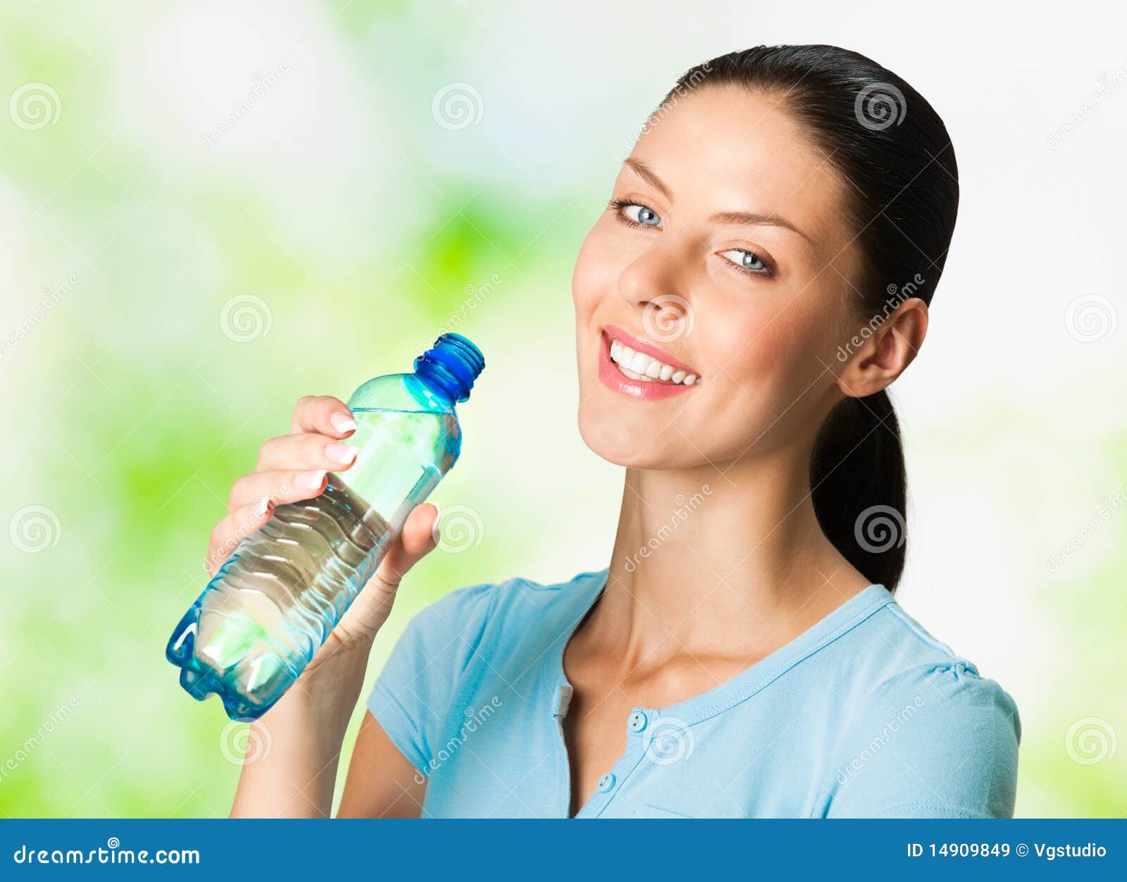 Woman with water stock image. Image of outside, happiness - 14909849