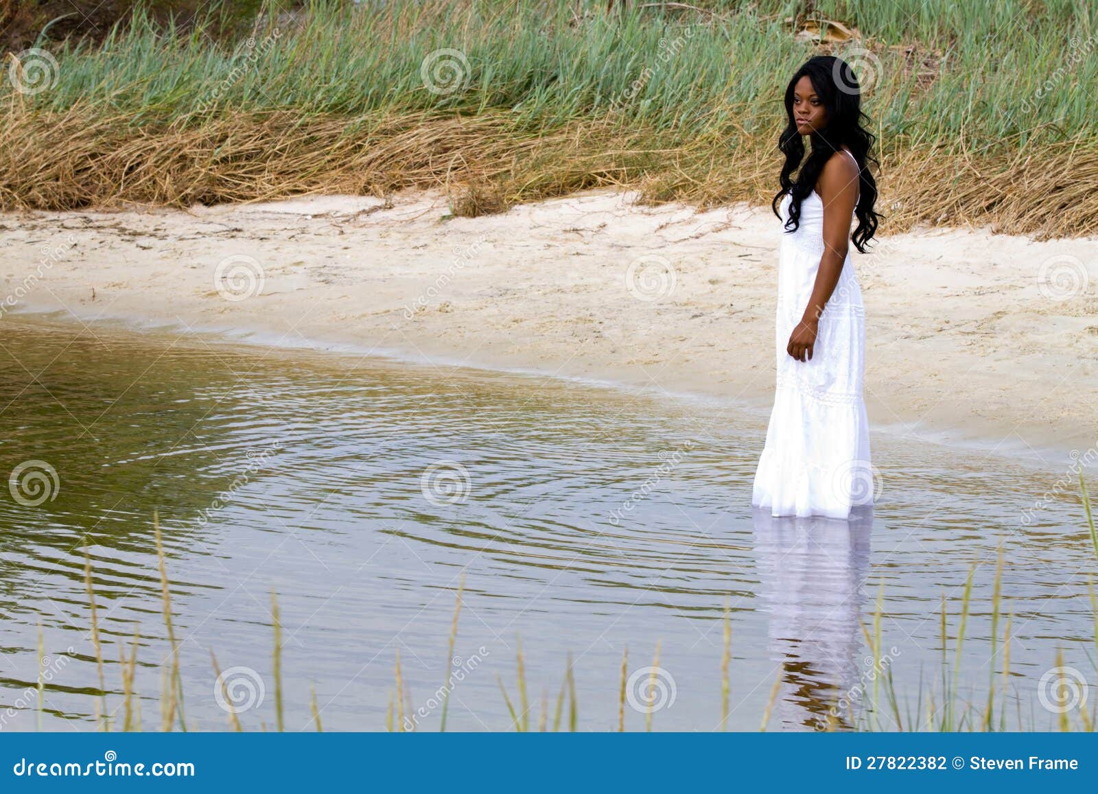 Woman in Water stock photo. Image of dress, glamour, lonesome - 27822382