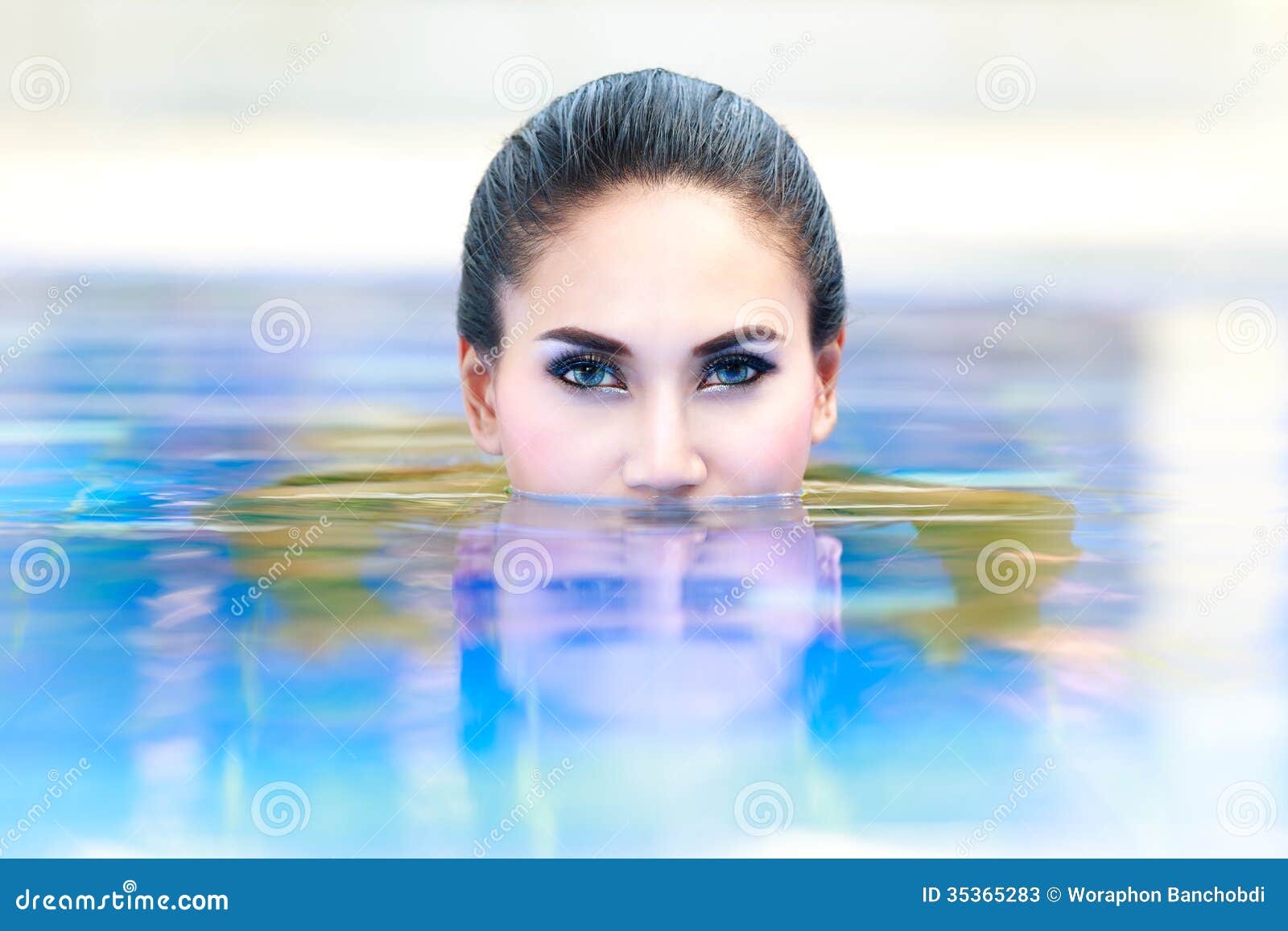 Woman in the water stock image. Image of girl, female - 35365283