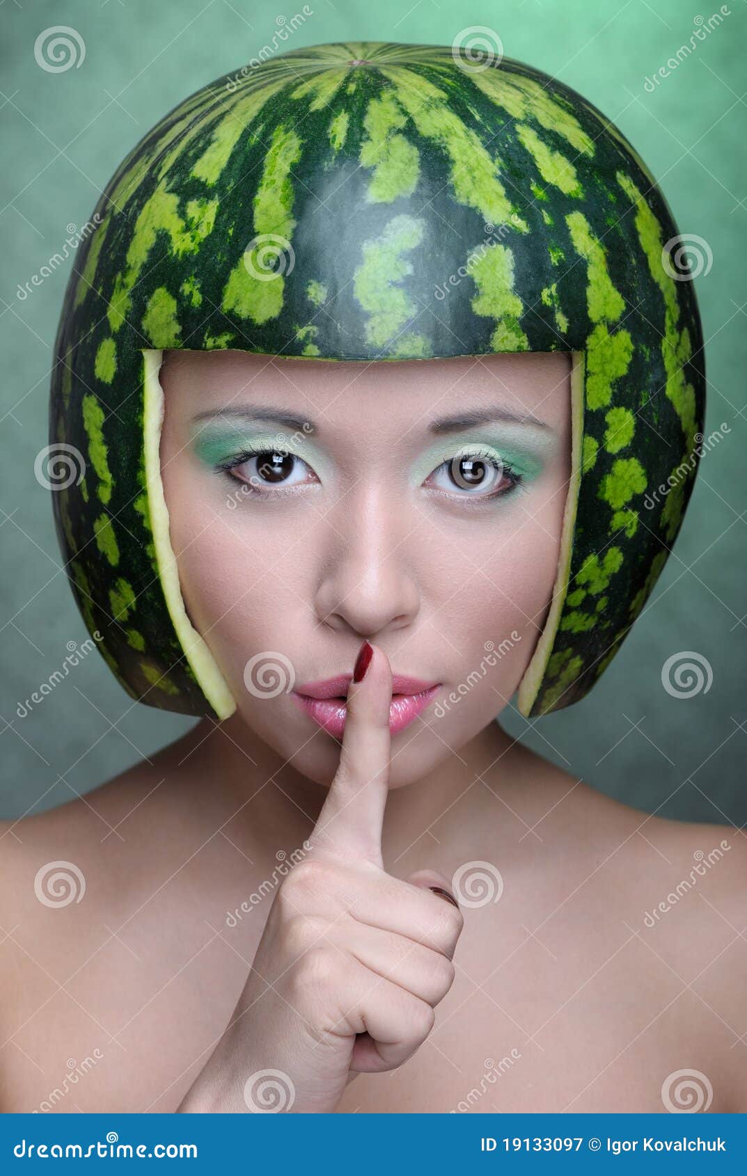 Woman with water-melon stock image. Image of care, model - 19133097
