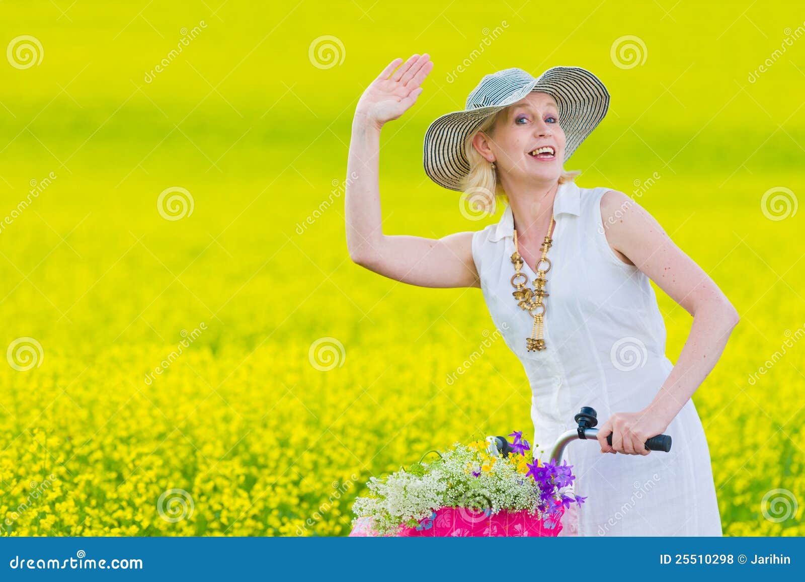 Woman waving stock photo. Image of beautiful, outdoor - 25510298