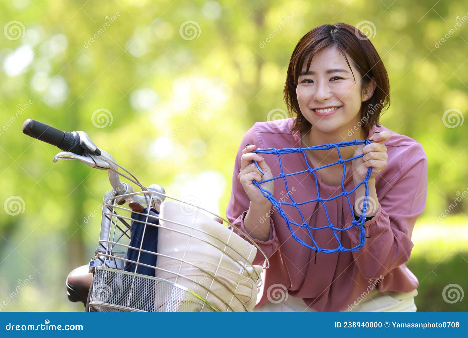 A Woman Wearing a Bicycle Net Stock Photo - Image of wear, peace: 238940000