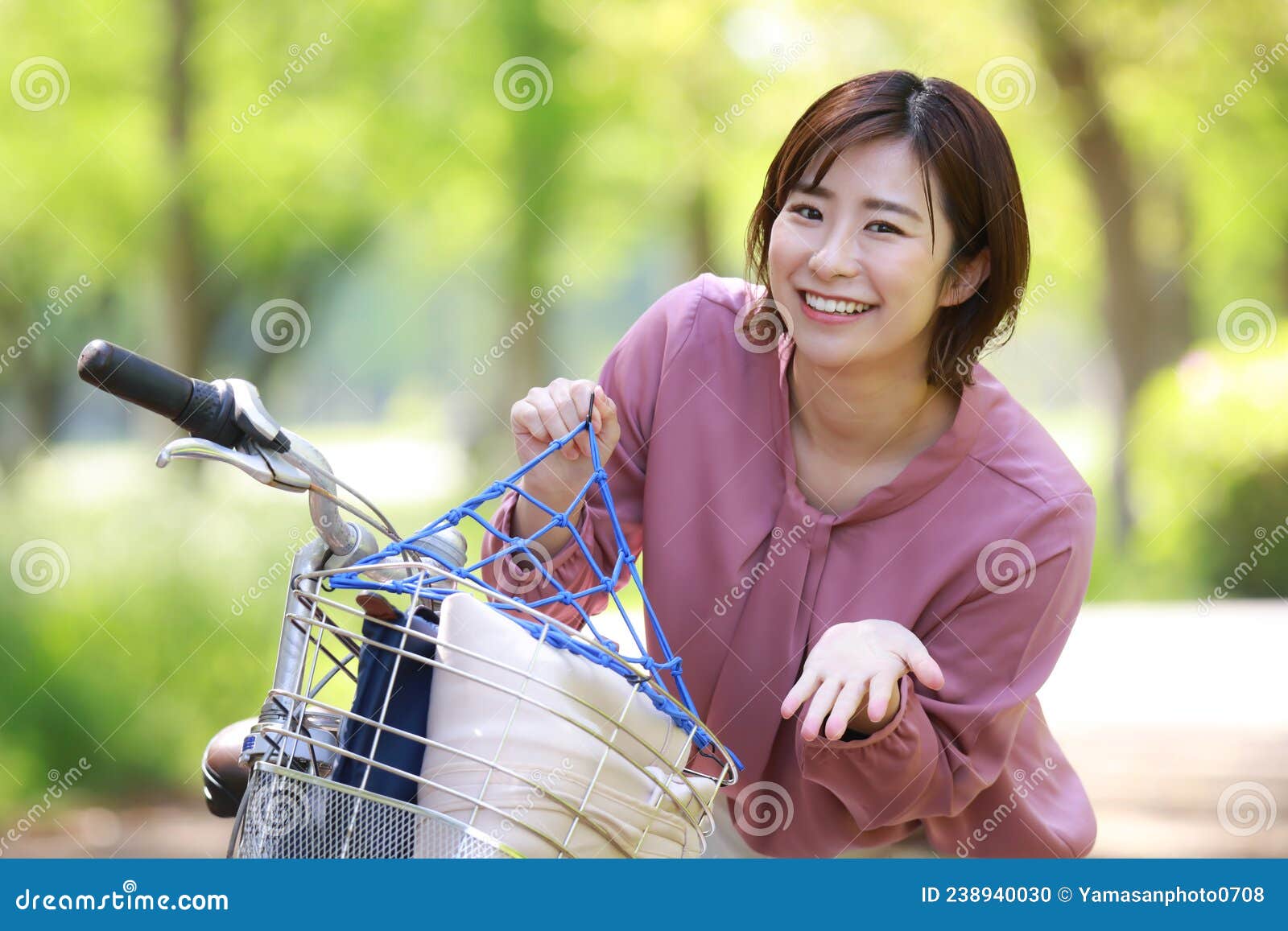 A Woman Wearing a Bicycle Net Stock Photo - Image of person, child ...