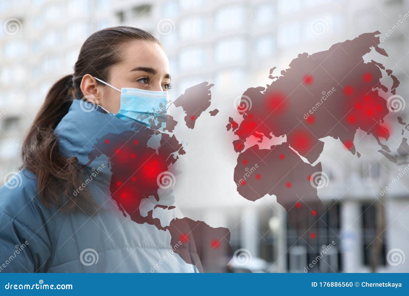 Woman Wearing Disposable Mask. Dangerous Virus Stock Photo - Image of ... Woman Wearing Disposable Mask. Dangerous Virus Stock Photo - Image of ...