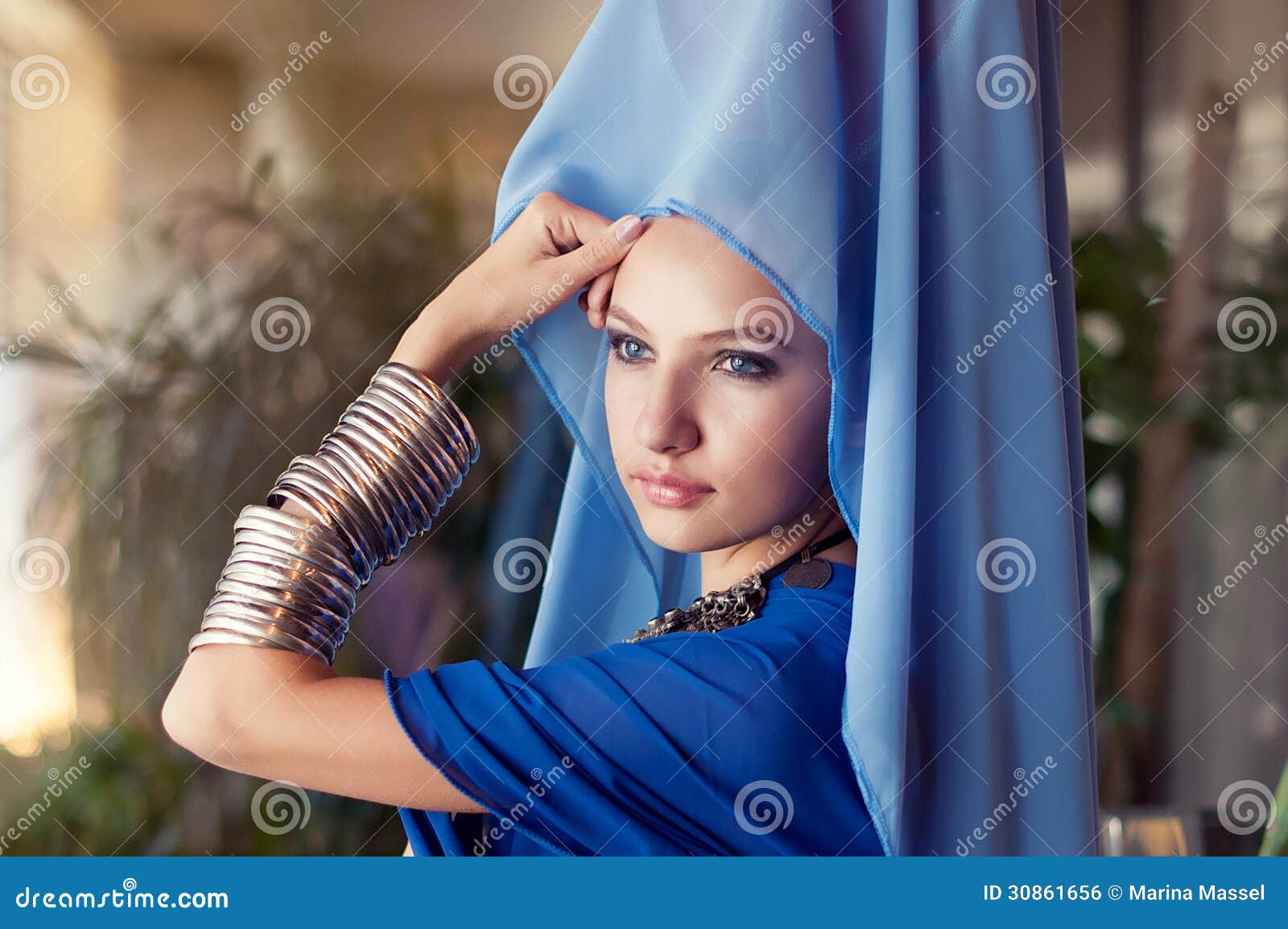 Woman Wearing Eastern Clothes Stock Photo - Image of sensuality, model ...