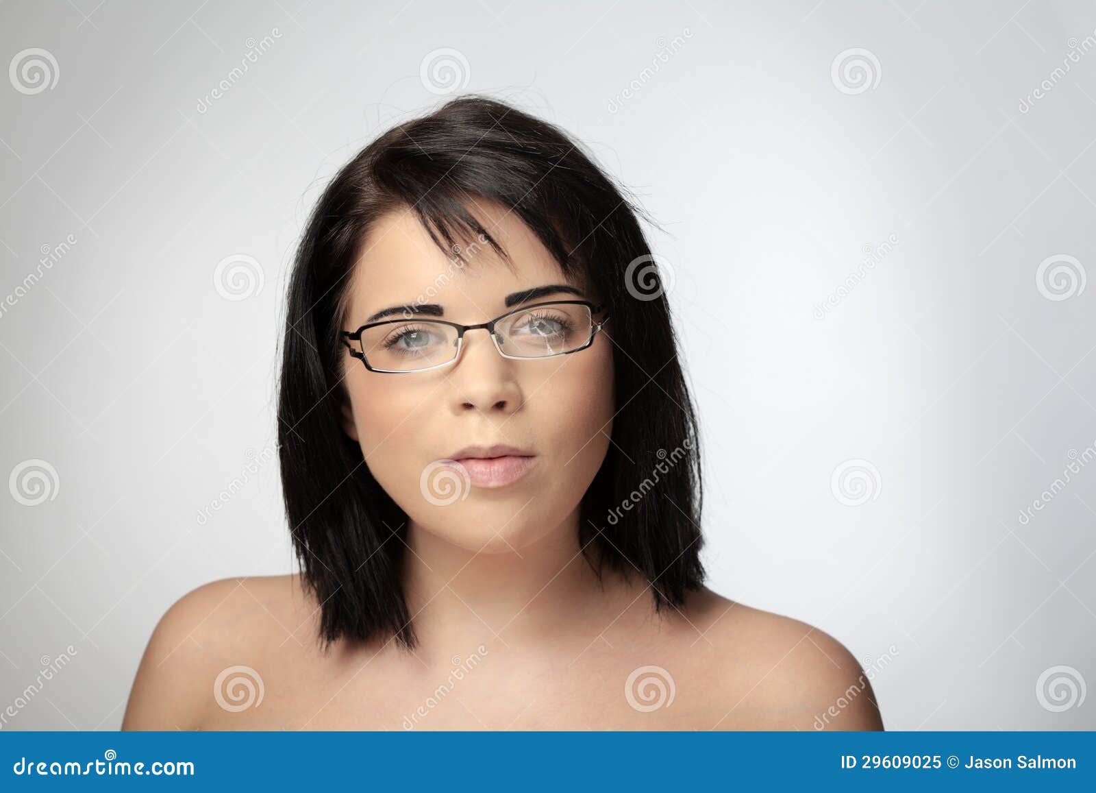 Woman wearing glasses stock image. Image of optical, eyesight - 29609025