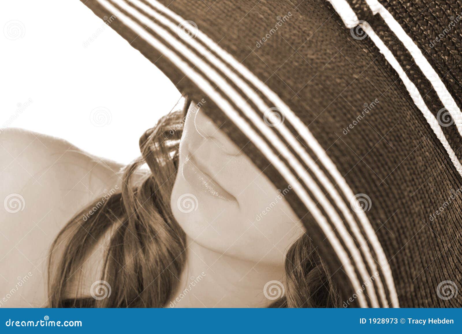 Woman wearing a hat stock image. Image of hidden, glamour - 1928973