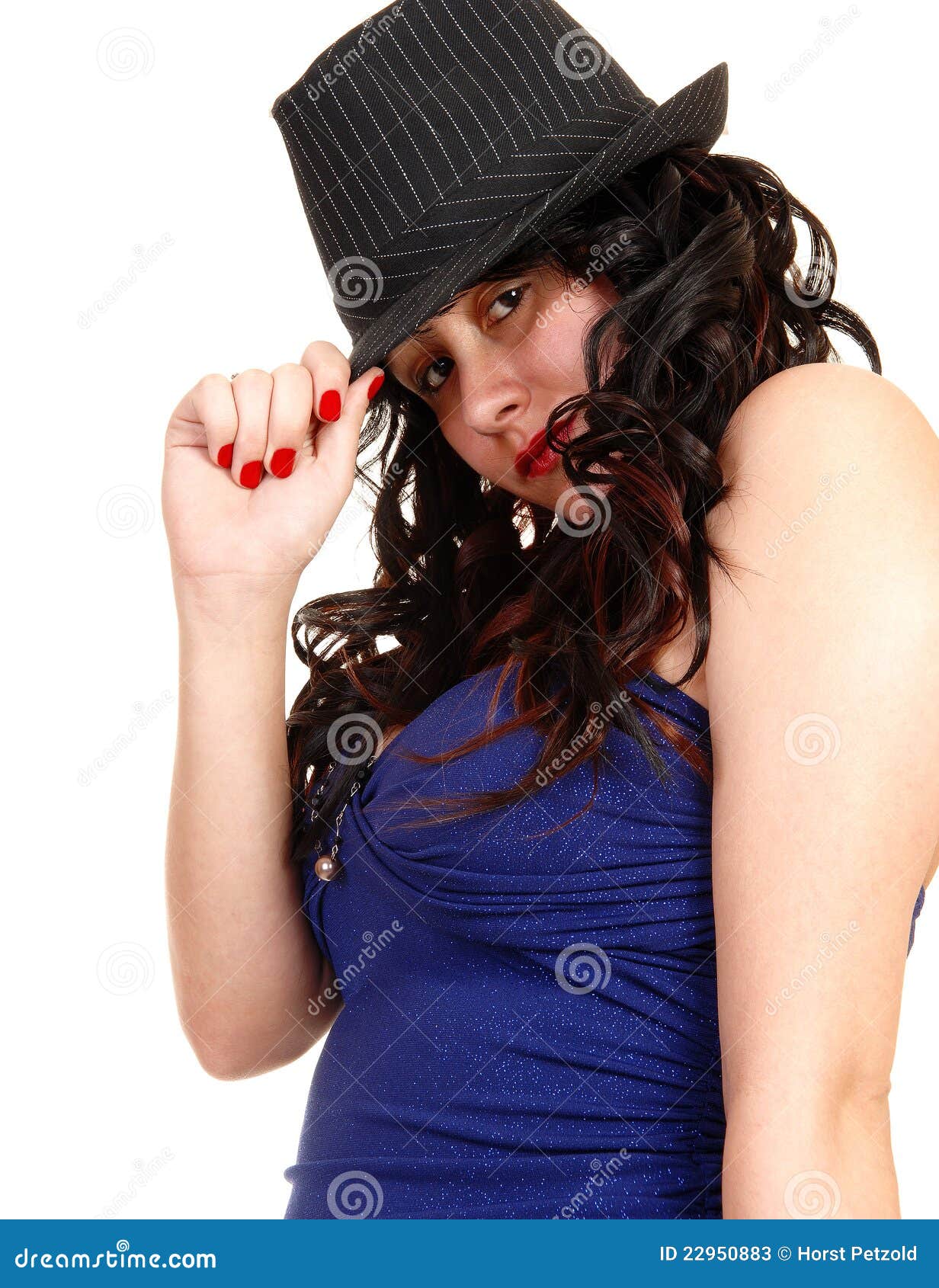 Woman wearing hat. stock image. Image of kind, cute, pretty - 22950883