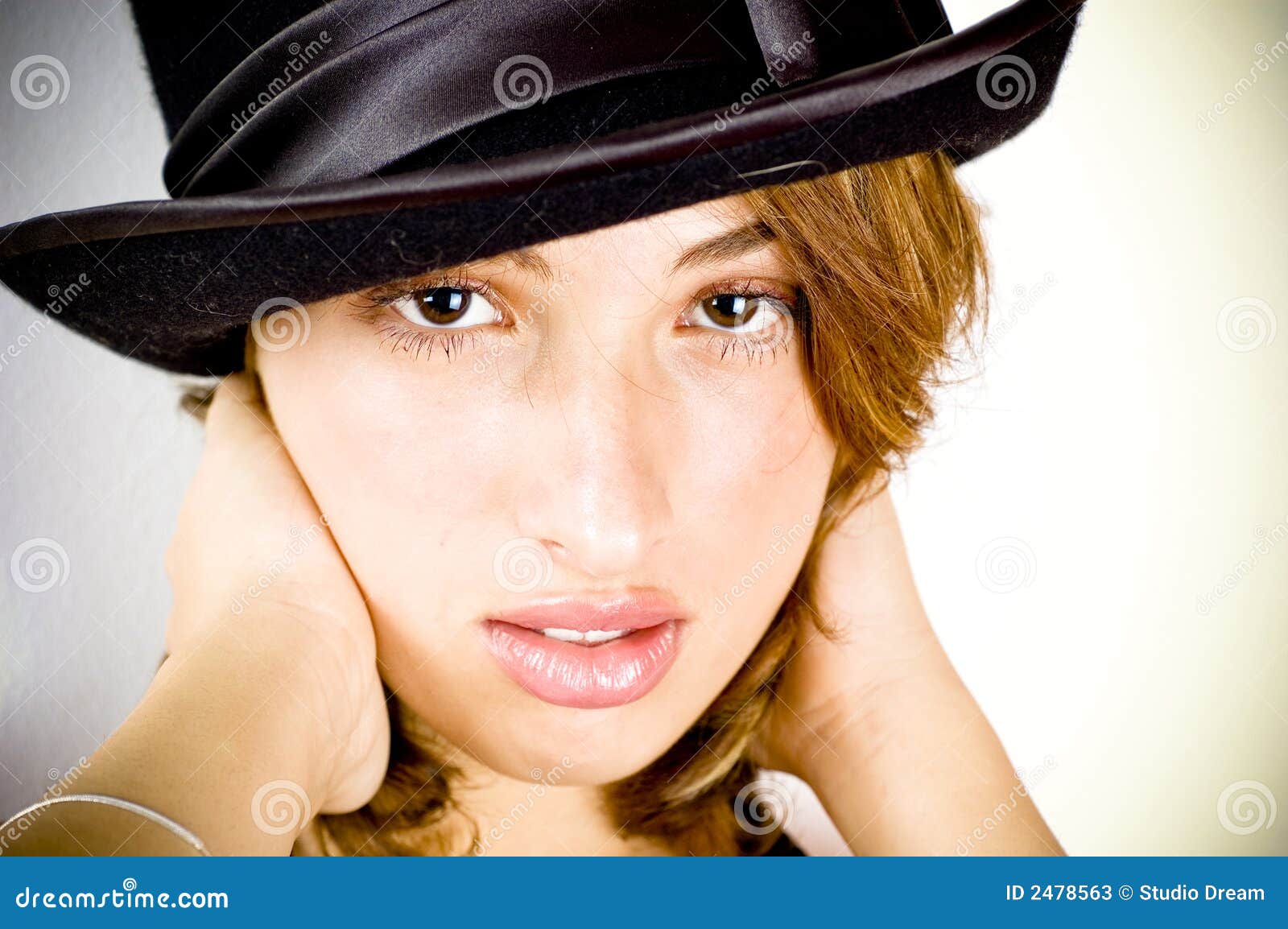 Woman wearing hat stock image. Image of stylish, caucasian - 2478563