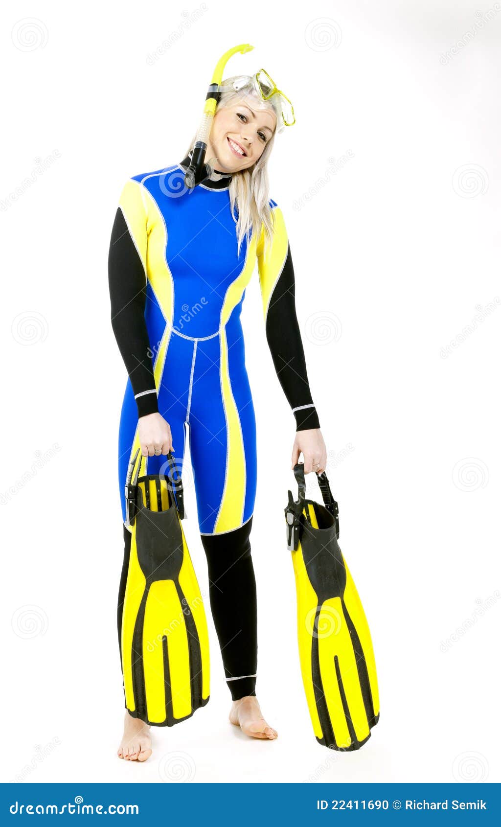 Woman wearing neoprenett stock photo. Image of female - 22411690