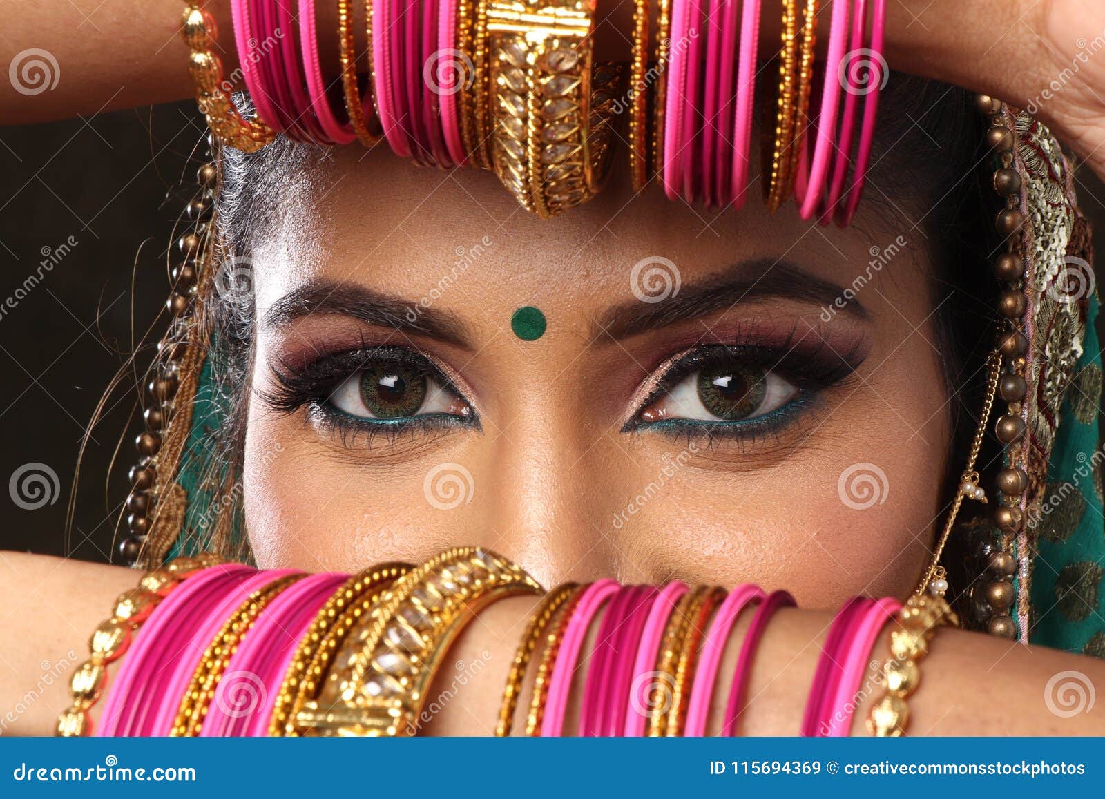 Woman Wearing Pink Bangles Picture. Image: 115694369