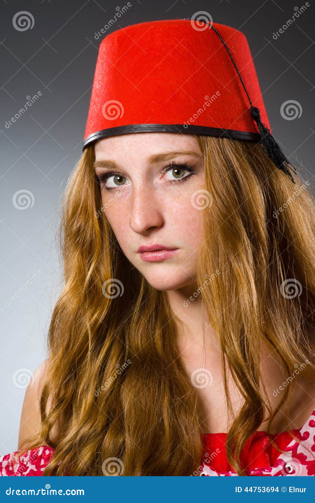 Woman wearing red stock photo. Image of humorous, arab - 44753694