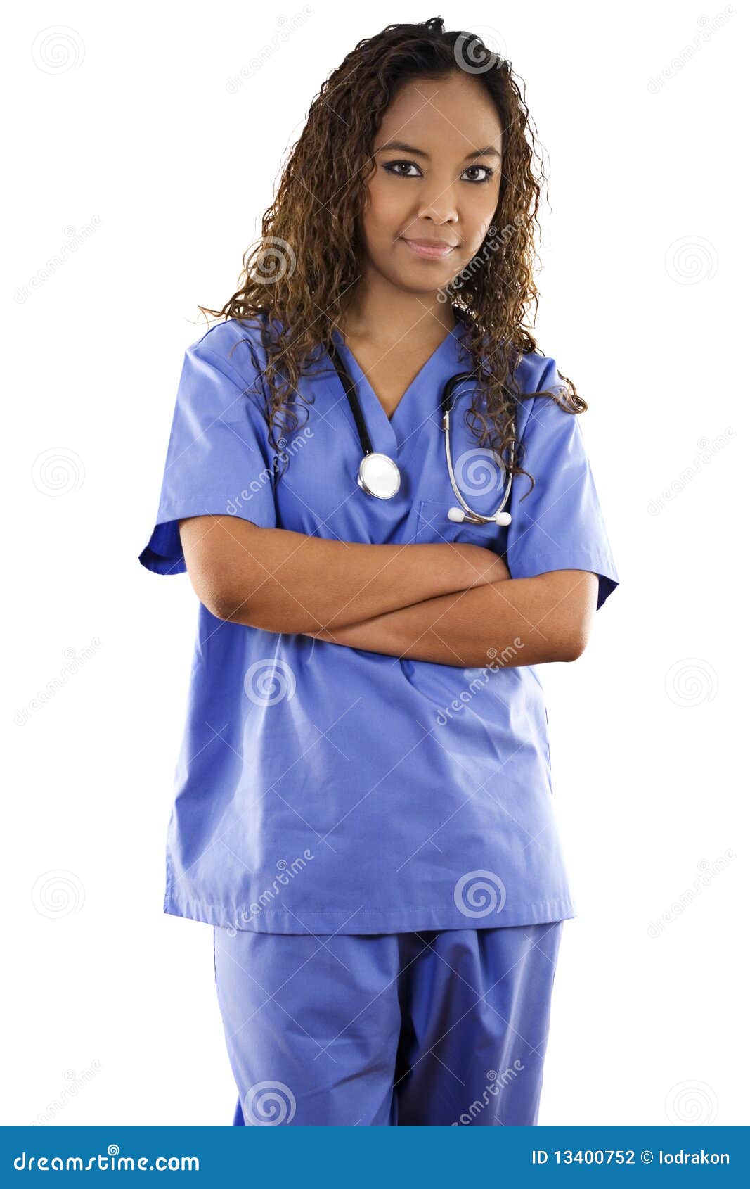 Woman wearing scrubs stock photo. Image of healthcare - 13400752